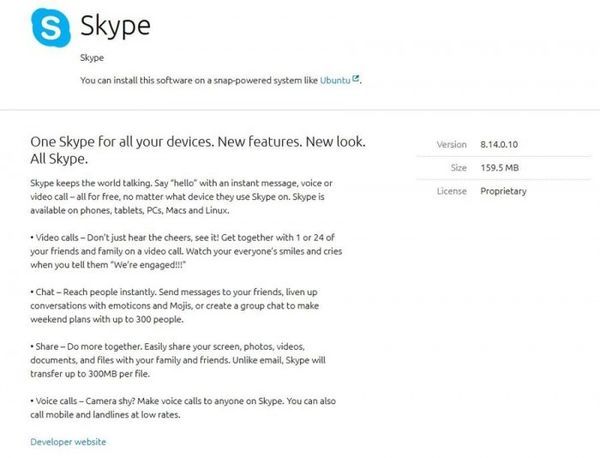 Skype的snap安装包放出:可安装在任意Linux发行版本 近日_易坊